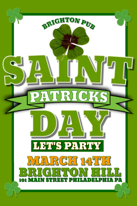 Saint Patricks Day Template | PosterMyWall
