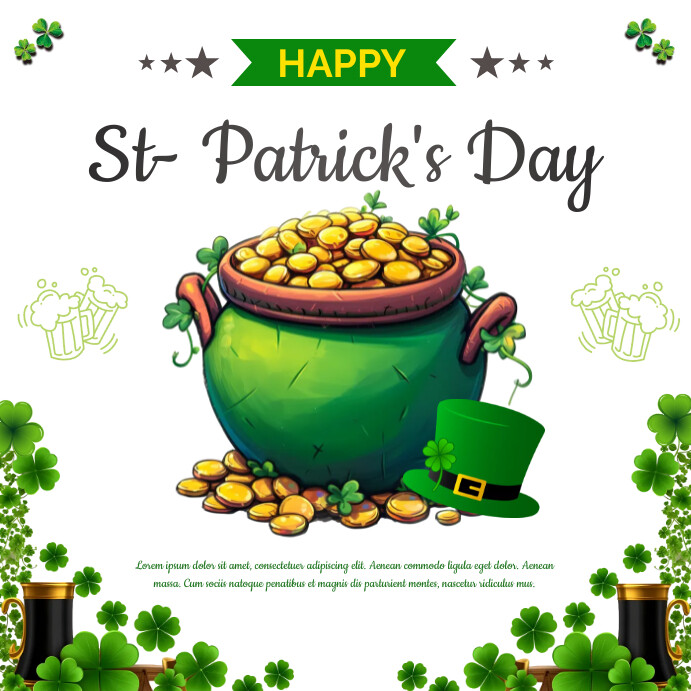 Saint patricks day greetings card template | PosterMyWall