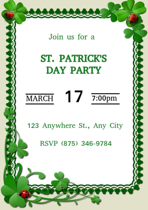 Saint Patricks Day Party Post A4 Template | PosterMyWall