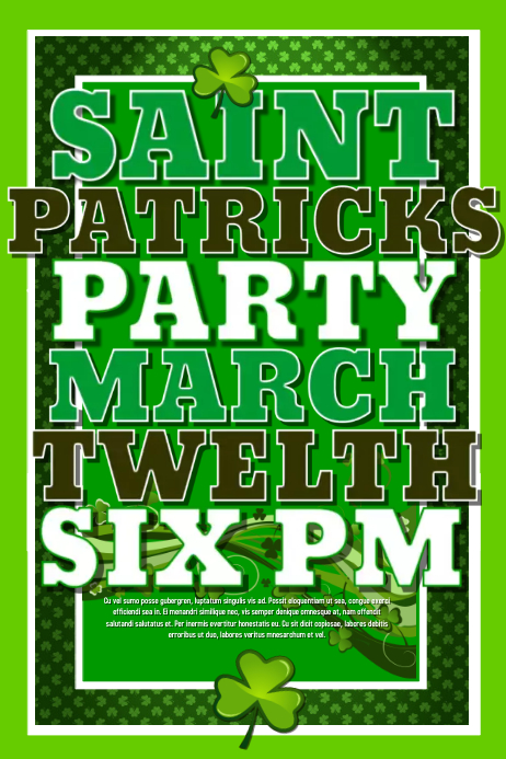 Saint Patricks Template | PosterMyWall