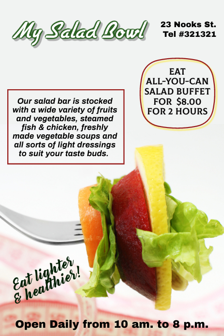 salad bar buffet template | PosterMyWall