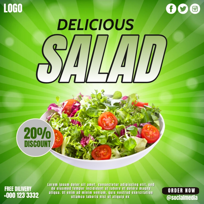 Copy of Salad Menu Ads | PosterMyWall