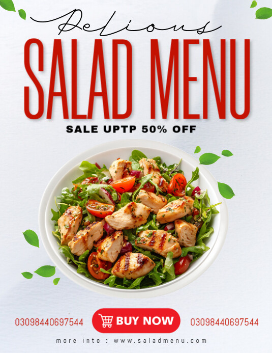 Salad Menu Modelo | PosterMyWall