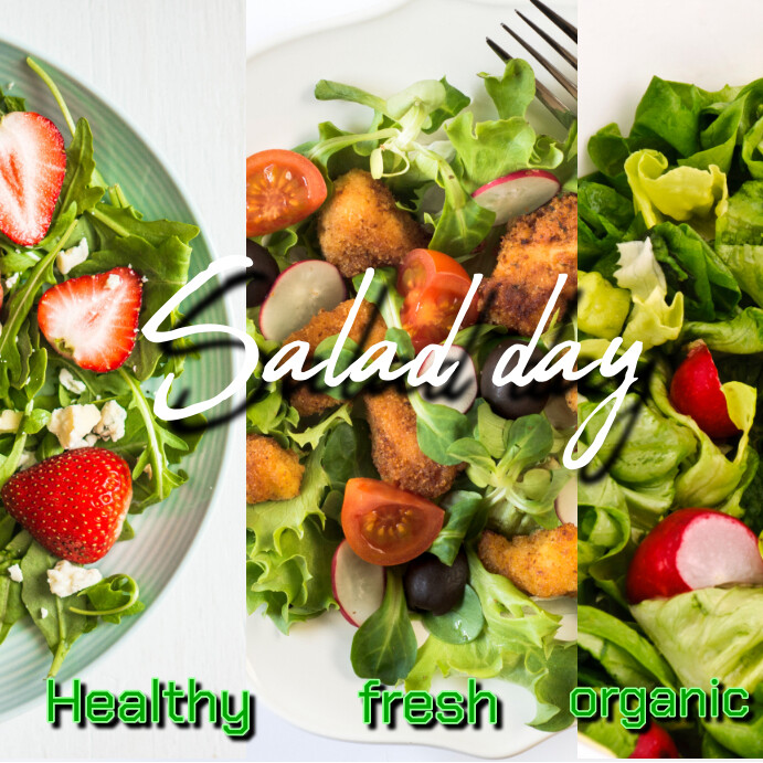 Salad Photo Menu, instagram post Template | PosterMyWall