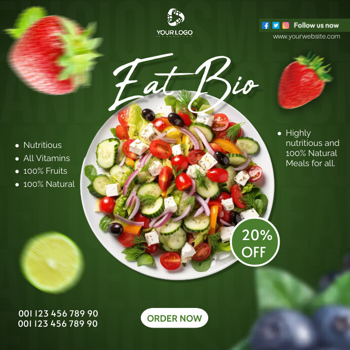 SALAD POSTER DESIGN Template | PosterMyWall