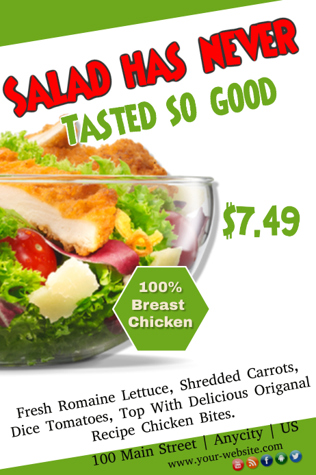 Copy of Salad | PosterMyWall