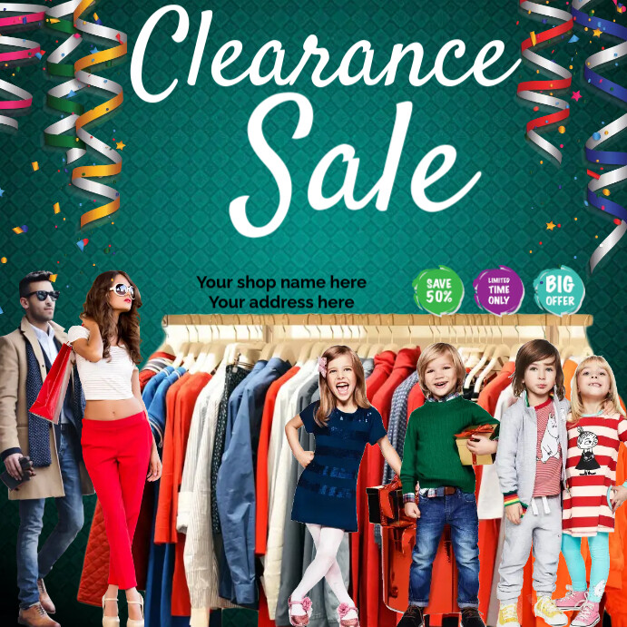 Copy of sale, shopping, offers, discounts, clearance, | PosterMyWall