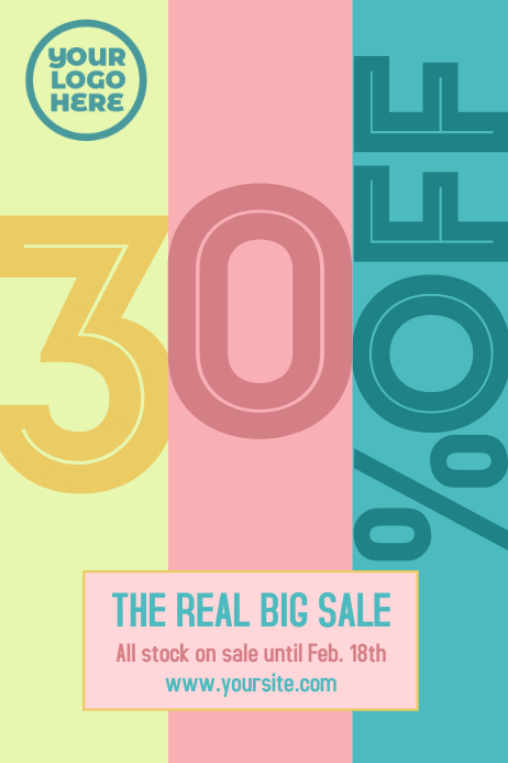 Copy of Sale 30% event flyer | PosterMyWall