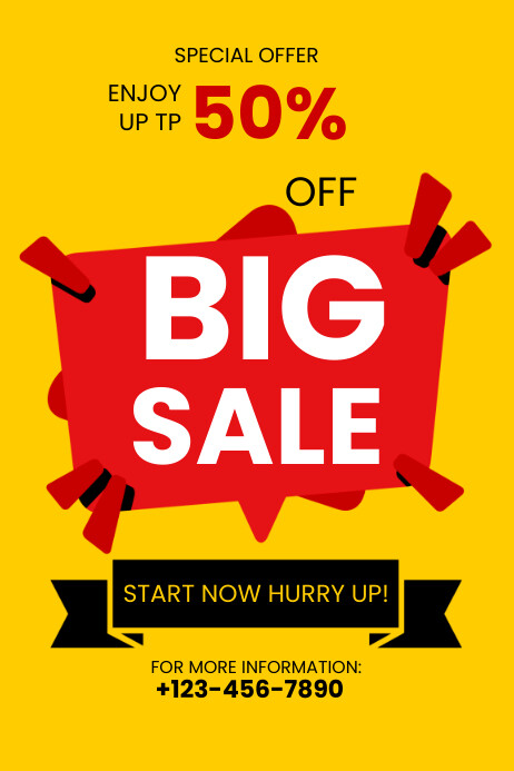 Sale 50% Off poster Template | PosterMyWall
