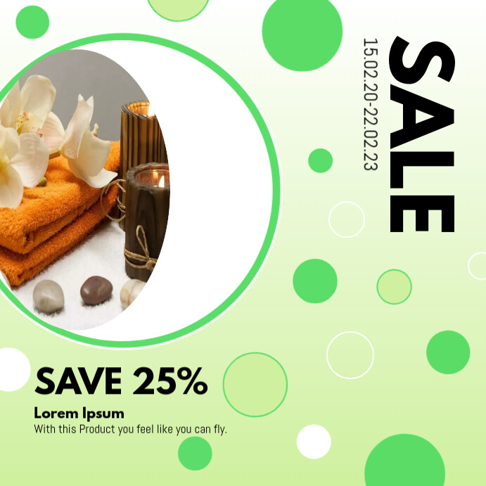 Sale Advertisement Green Design Square Template | PosterMyWall