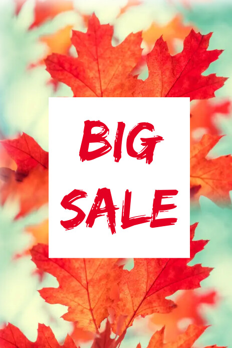 Sale announcement on colorful Leaves Template | PosterMyWall