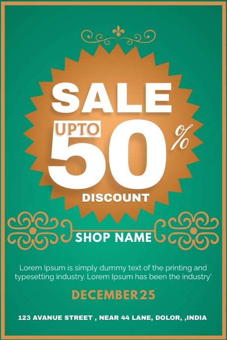 SALE DISCOUNT Template | PosterMyWall