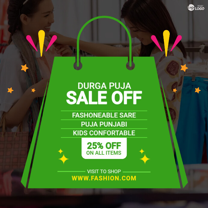 Sale Off Durga Puja Post Template | PosterMyWall