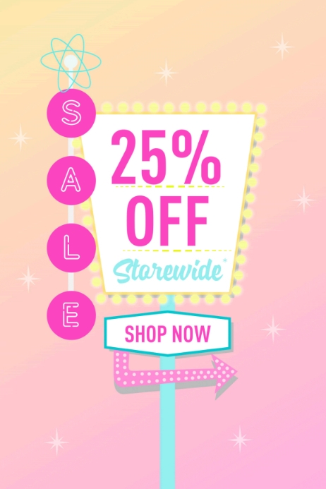 Sale offer 25% off poster Template | PosterMyWall