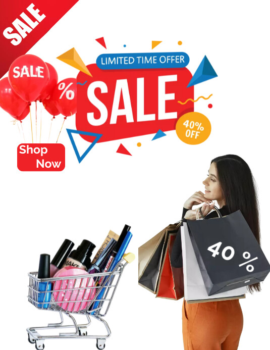 Copy of sale offer 40 % offer poster 2024 | PosterMyWall