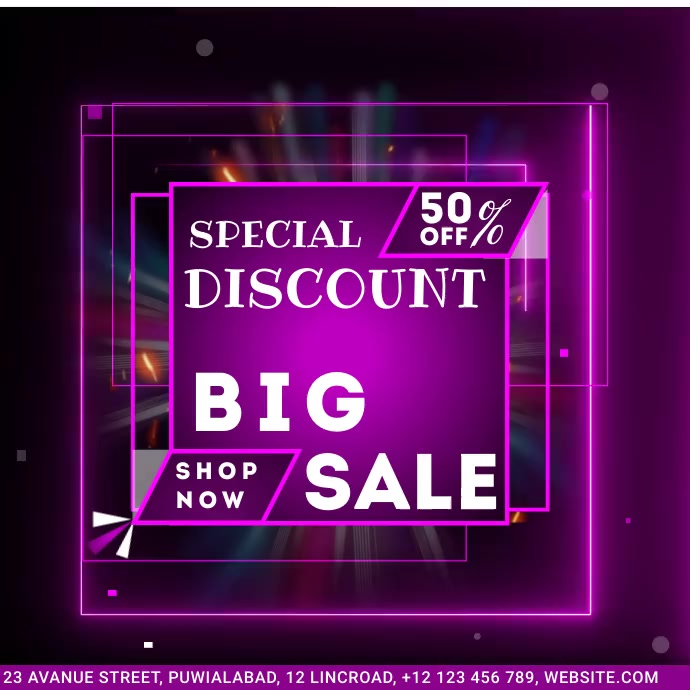 Sale square animation Template | PosterMyWall