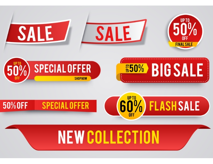 Sale stickers tags collection design Template | PosterMyWall