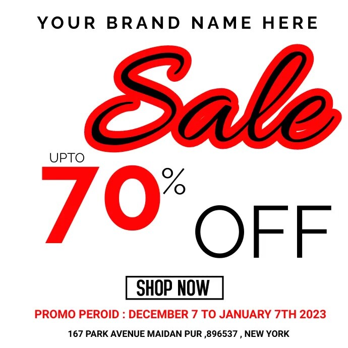 sale upto 70% off template | PosterMyWall
