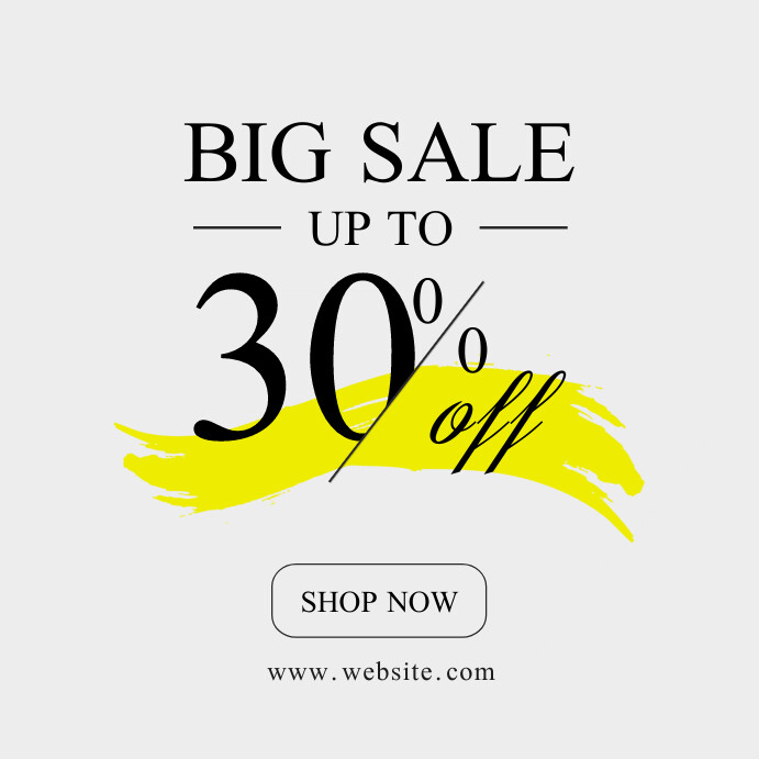 sales and discount minimal instagram post ban Template | PosterMyWall