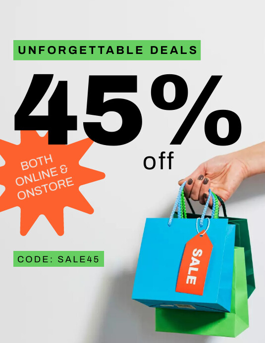 sales flyer discount Template | PosterMyWall