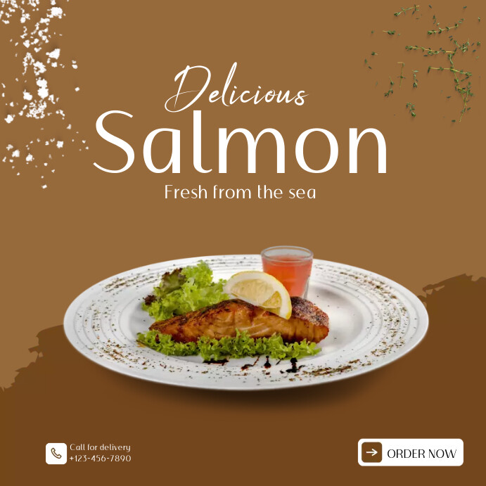 SALMON RESTAURANT FLYERS Template | PosterMyWall