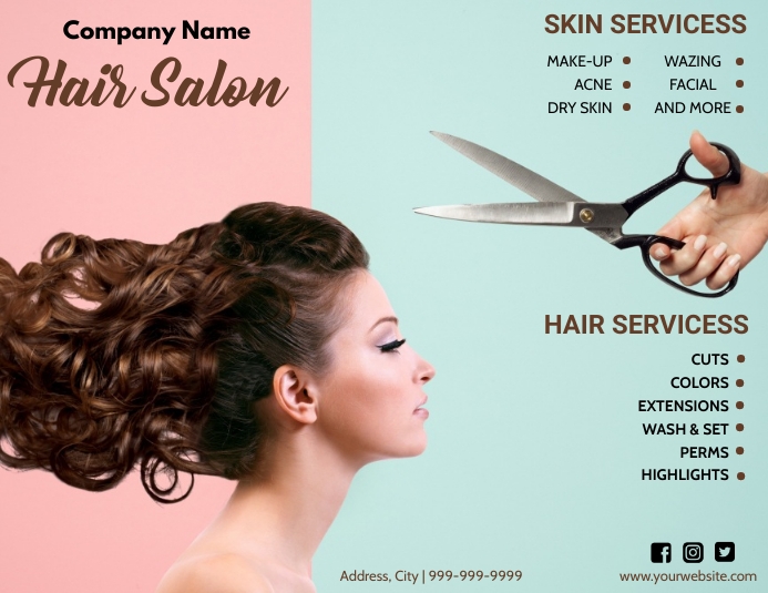 Copy of salon ad, beauty salon ad | PosterMyWall