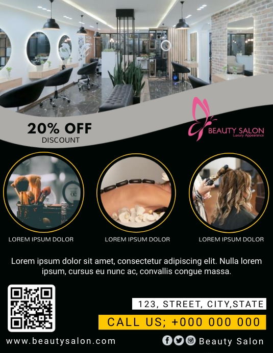 Salon flyers Template | PosterMyWall
