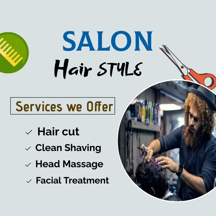 Salon haircut Instagram post Template | PosterMyWall