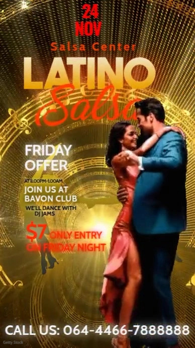 Plantilla de salsa dance poster templates | PosterMyWall