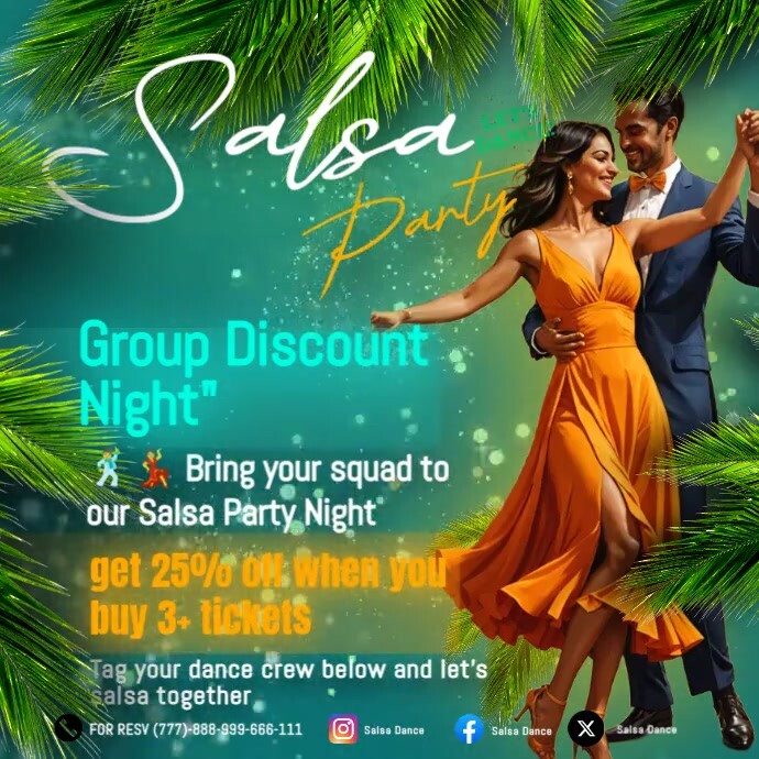 Salsa Dance Poster Templates | PosterMyWall