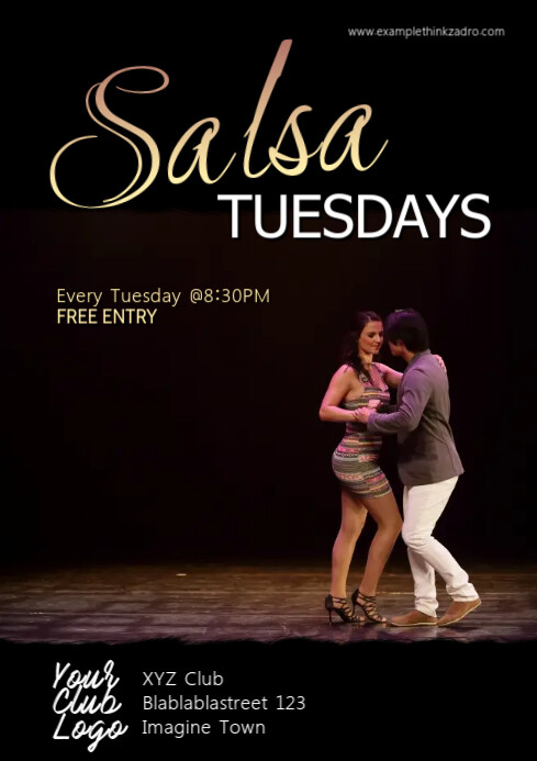 Salsa Night Evening Party Event Latin Dance Template | PosterMyWall