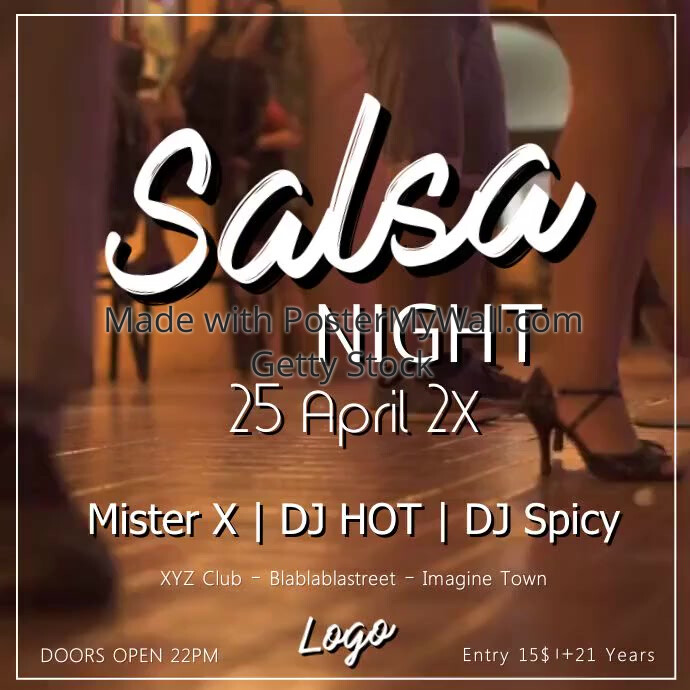 Salsa Night Party Latin Dance Event Dancing Video Instagram Template ...