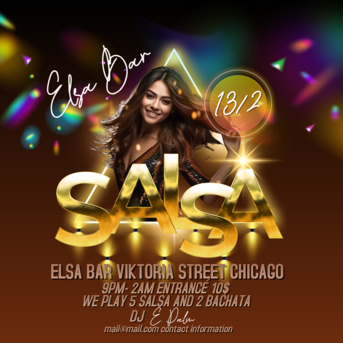 salsa night party template | PosterMyWall