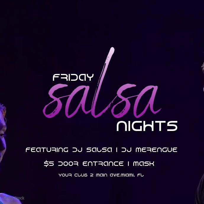 Salsa Nights Club Video Ad Template | PosterMyWall