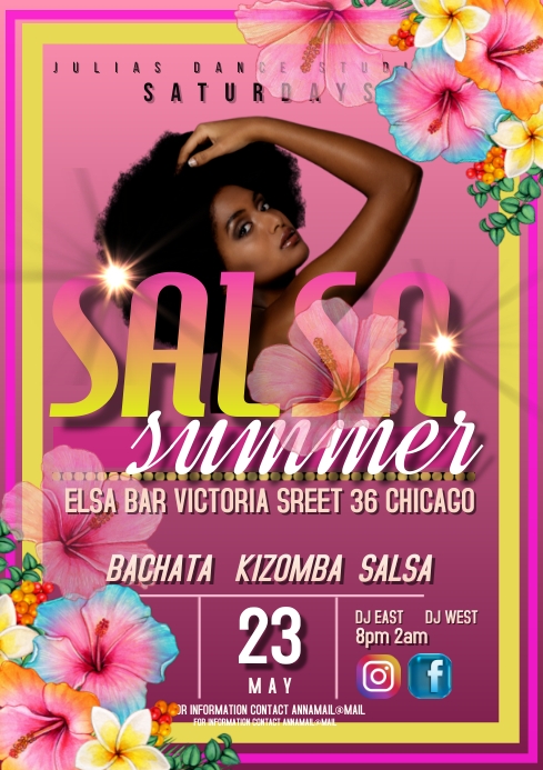 salsa party) bachata dance event (5) Template | PosterMyWall