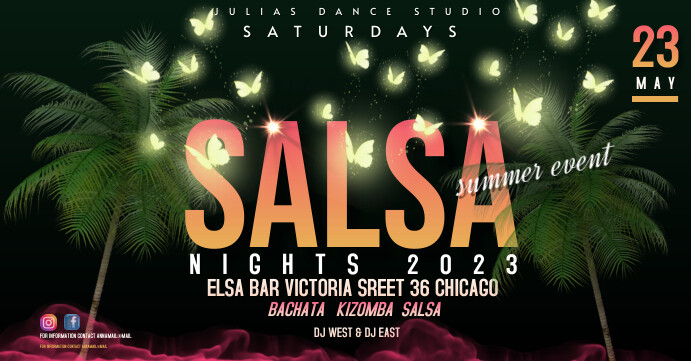 salsa party) bachata dance event (6) Template | PosterMyWall