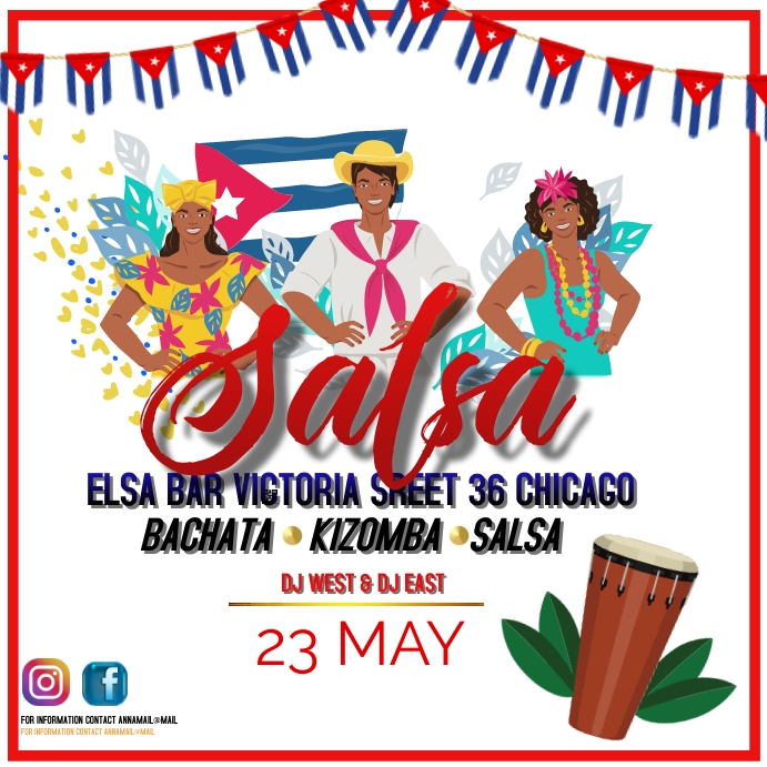 Copy of salsa party) bachata dance event (8) | PosterMyWall