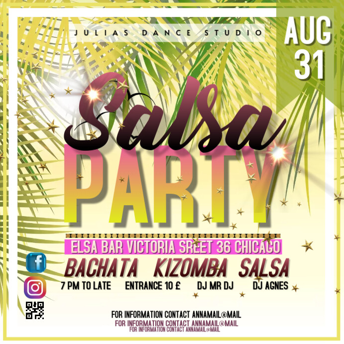 salsa party (1) bachata dance event (1) Template | PosterMyWall