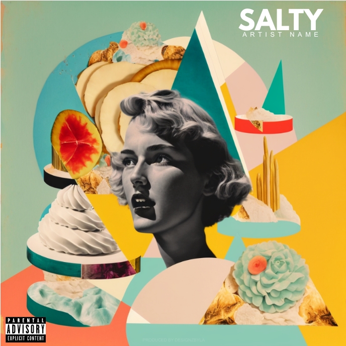 Copy of salty-Abstract Album Cover Design | PosterMyWall