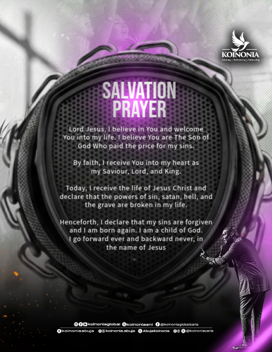 Salvation Prayer Template | PosterMyWall