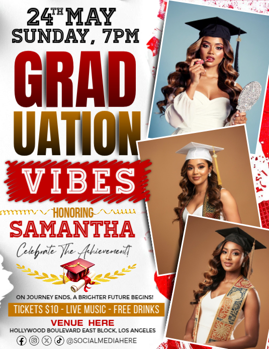Graduation Celebration Flyers Template | PosterMyWall