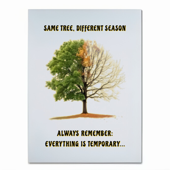 SAME TREE, DIFFERENT SEASON wall photo Frame Template | PosterMyWall