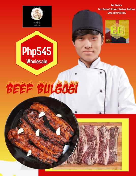 samgyupsal-beef bulgogi Template | PosterMyWall