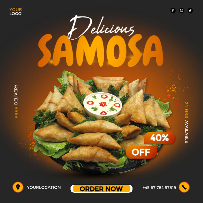 Copy of Samosa Delivery Near Me | PosterMyWall