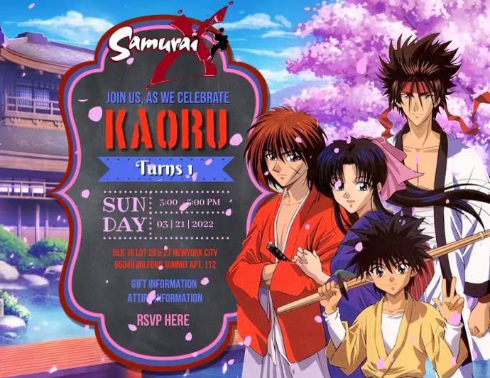 Samurai X Template | PosterMyWall