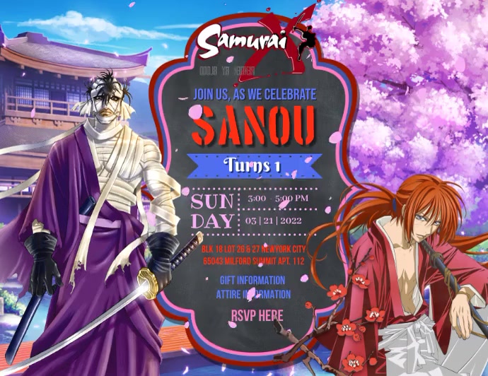 Plantilla de Samurai X | PosterMyWall