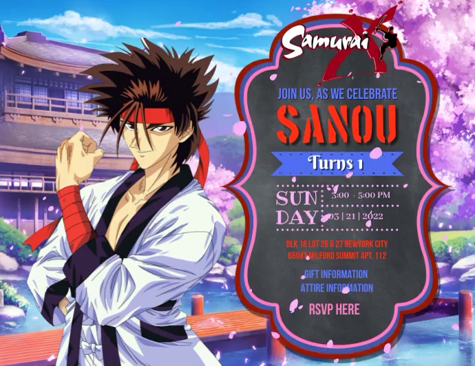 Samurai X Template | PosterMyWall