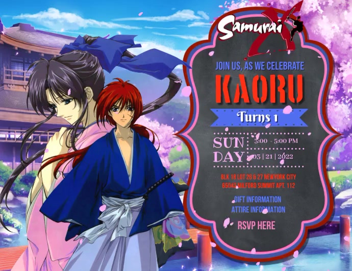 Copy of Samurai X | PosterMyWall