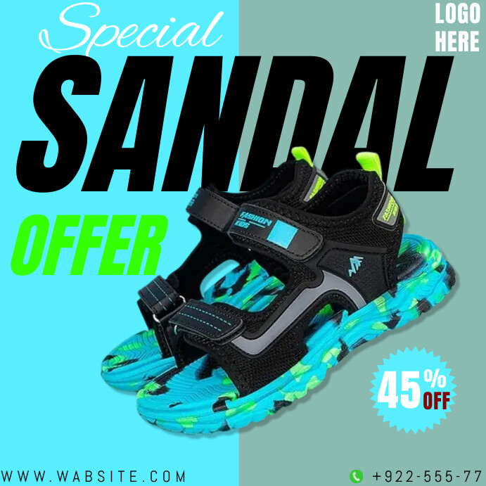 sandal instagram post template | PosterMyWall