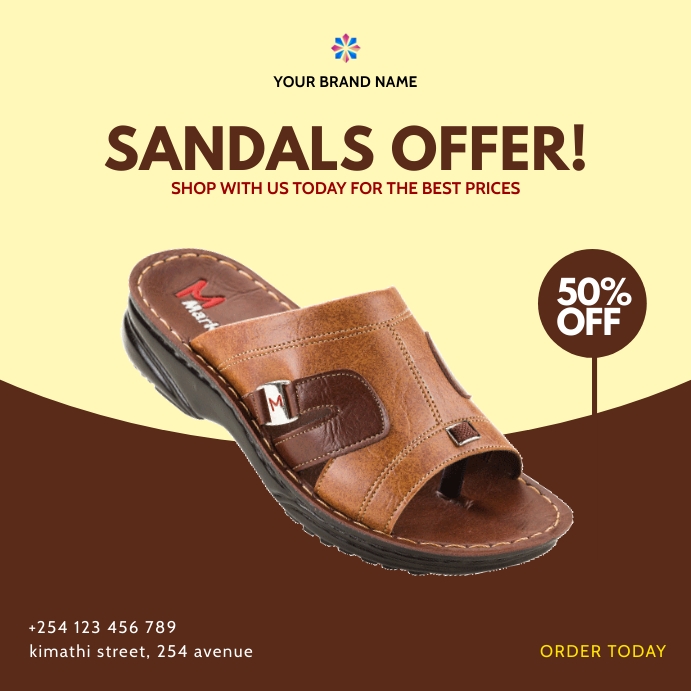 Copy of sandals fashion sale template | PosterMyWall